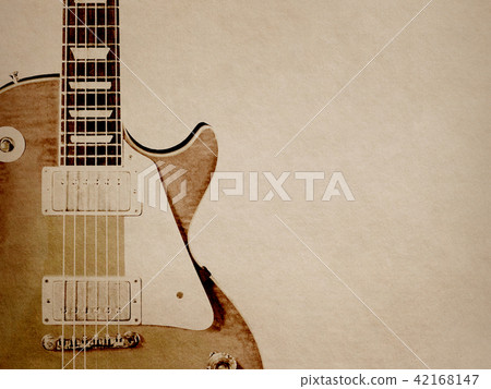 Background - Paper - electric guitar - Stock Illustration [42168147 ...