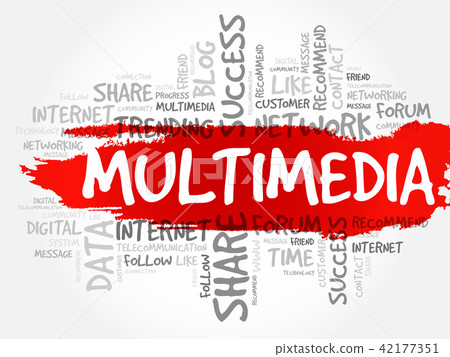 Multimedia word cloud - Stock Illustration [42177351] - PIXTA