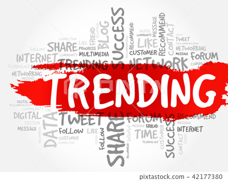 Trending word cloud - Stock Illustration [42177380] - PIXTA