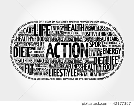 ACTION word cloud collage - Stock Illustration [42177397] - PIXTA