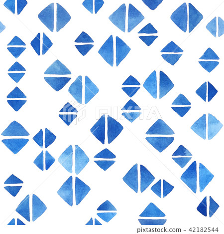 Hand painted background with square shapes in blue - Stock Illustration ...