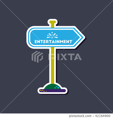 paper sticker on background sign entertainment - Stock Illustration ...