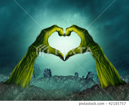 Zombie Hand Heart Shape-插圖素材 [42185757] - PIXTA圖庫