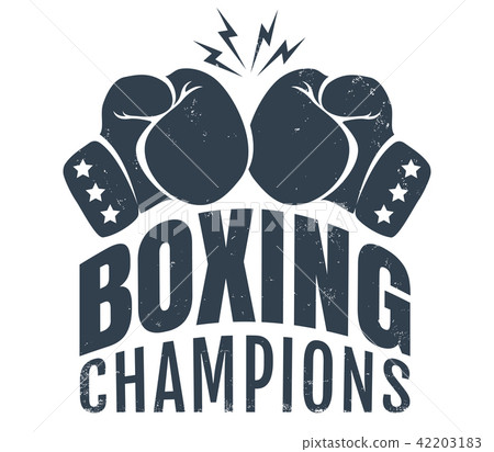 Retro logo for boxing champions. - Stock Illustration [42203183] - PIXTA