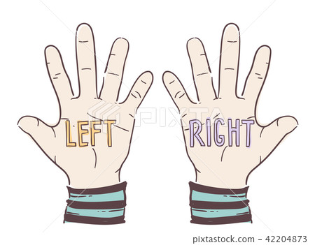 Left Right Hands Illustration - Stock Illustration [42204873] - PIXTA