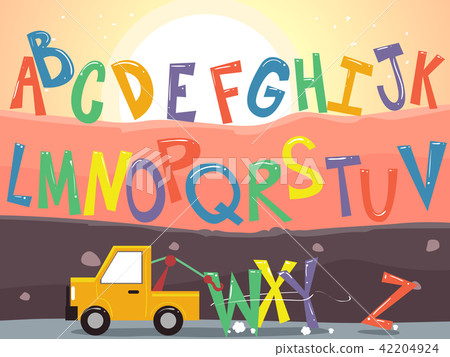 Towing Truck Alphabet Illustration - Stock Illustration [42204924] - PIXTA