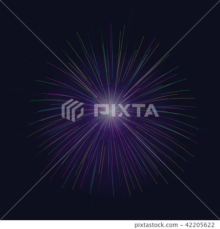 Colorful vector lined firework symbol - Stock Illustration [42205622 ...