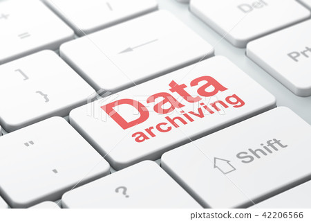 Information concept: Data Archiving on computer... - Stock Illustration ...