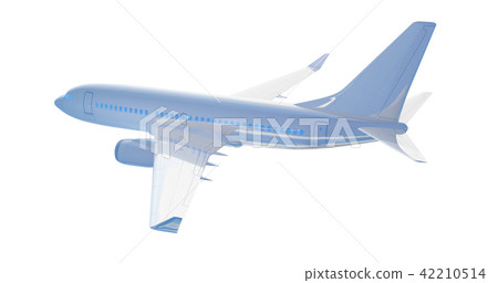 Airplane flying. 3D render - Stock Illustration [42210514] - PIXTA