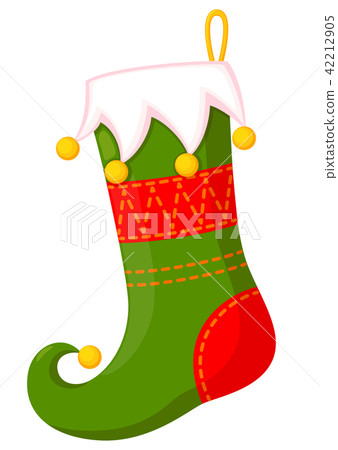 Colorful cartoon christmas stocking - Stock Illustration [42212905] - PIXTA