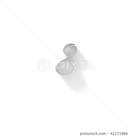 Long shadow handwritten font number EIGHT 8 3D - Stock Illustration ...