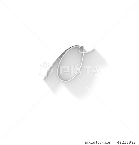 Long shadow handwritten font LETTER O 3D - Stock Illustration [42215982 ...