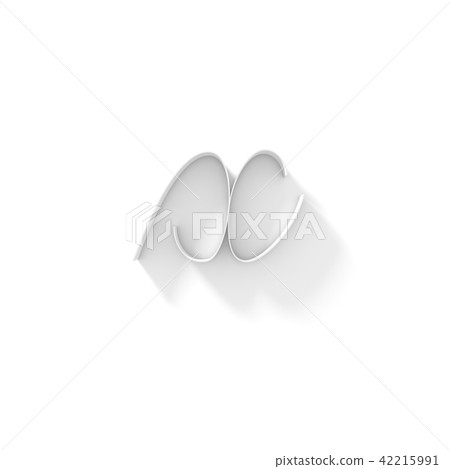 Long shadow handwritten font LETTER X 3D - Stock Illustration [42215991 ...