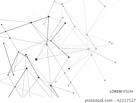 Connected abstract pattern with dots on... - Stock Illustration [42217117] - PIXTA