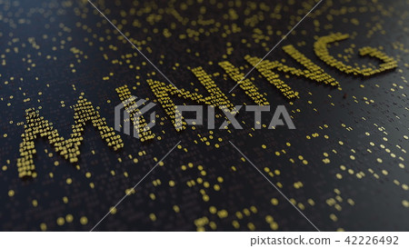 MINING word made of golden numbers....-插圖素材 [42226492] - PIXTA圖庫