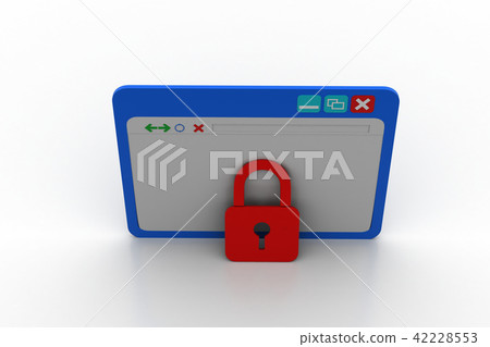 Browser window with lock - Stock Illustration [42228553] - PIXTA