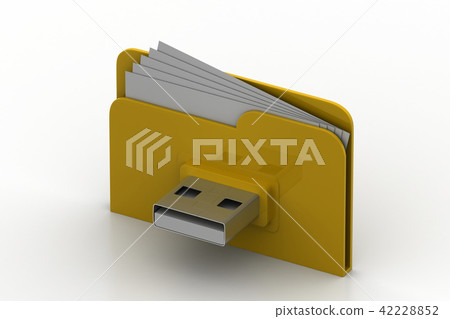 Usb folder concept - Stock Illustration [42228852] - PIXTA