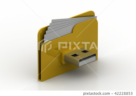 Usb folder concept-插圖素材 [42228853] - PIXTA圖庫
