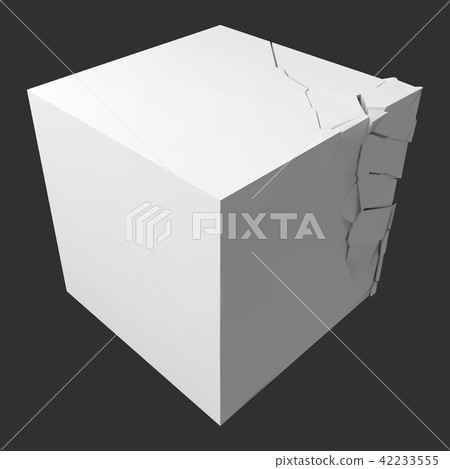 vector illustration of exploding cube - Stock Illustration [42233555 ...