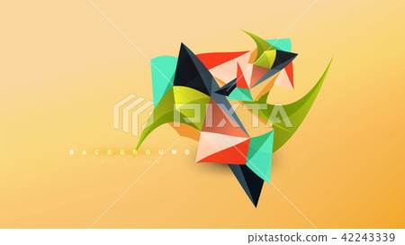 Abstract background - geometric origami style... - Stock Illustration ...