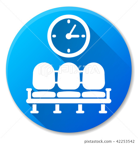 waiting area blue circle icon - Stock Illustration [42253542] - PIXTA