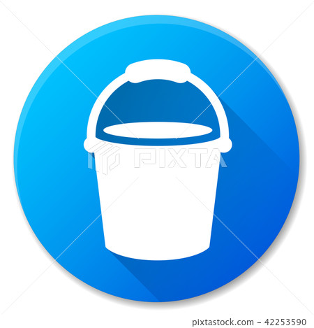 bucket blue circle icon design - Stock Illustration [42253590] - PIXTA