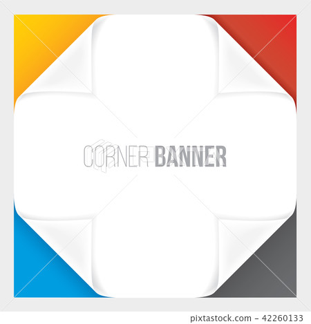 4 Color Corner Banner, Vector illustration - Stock Illustration ...