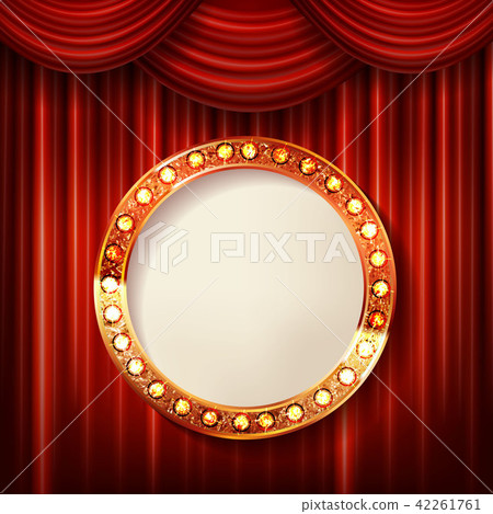 cinema golden round frame - Stock Illustration [42261761] - PIXTA