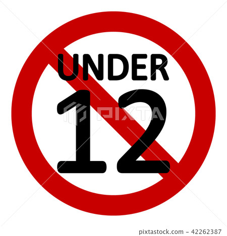12 age restriction sign. - Stock Illustration [42262387] - PIXTA
