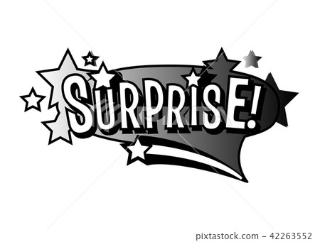 Monochrome vector Surprise speech bubble. - Stock Illustration ...