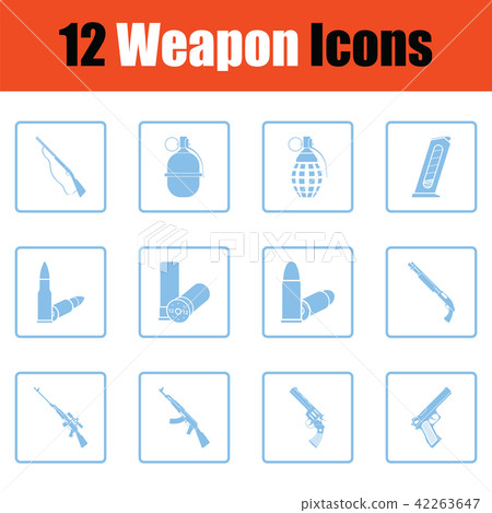 Set of twelve weapon icons - Stock Illustration [42263647] - PIXTA