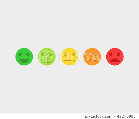 Feedback vector concept emoji faces - Stock Illustration [42276993] - PIXTA