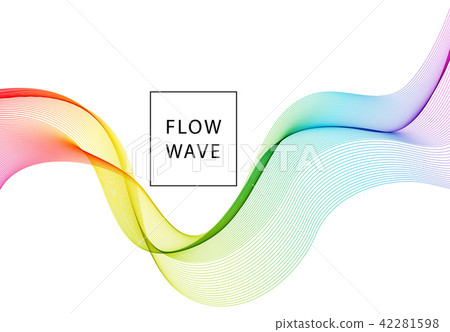 Abstract vector background, spectrum wave - Stock Illustration ...
