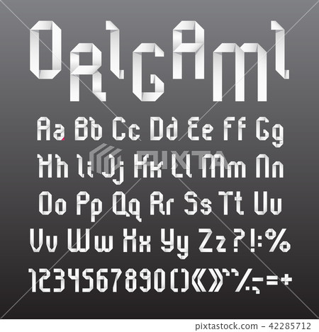 3d paper origami vector alphabet - Stock Illustration [42285712] - PIXTA