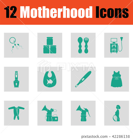 Motherhood icon set - Stock Illustration [42286138] - PIXTA