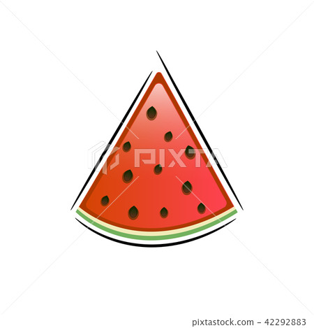 Vector slice watermelon. - Stock Illustration [42292883] - PIXTA