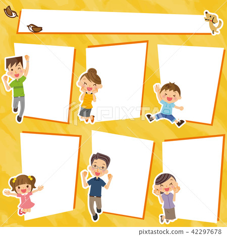 Three generations family frame - Stock Illustration [42297678] - PIXTA