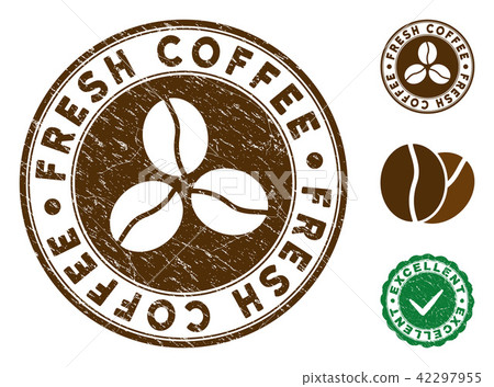 Fresh Coffee Stamp with Scratched Surface - Stock Illustration ...