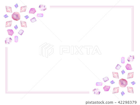 Jewel Frame Message Card Pink - Stock Illustration [42298379] - PIXTA