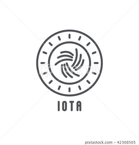 Iota thin line icon. Modern vector illustration - Stock Illustration ...