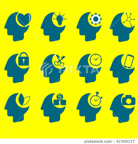 Creative head idea icon vector illustration . - Stock Illustration ...