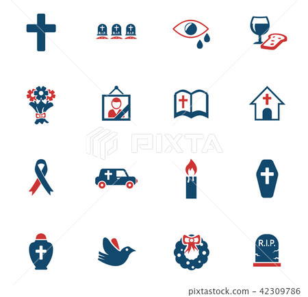 funeral services icon set - Stock Illustration [42309786] - PIXTA