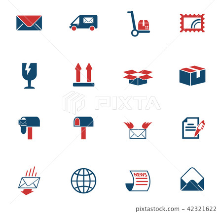 post service icon set - Stock Illustration [42321622] - PIXTA