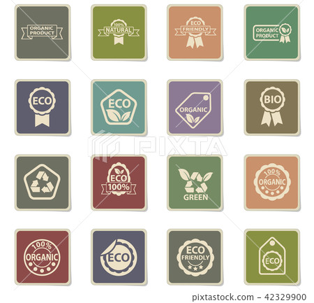 eco label icon set - Stock Illustration [42329900] - PIXTA