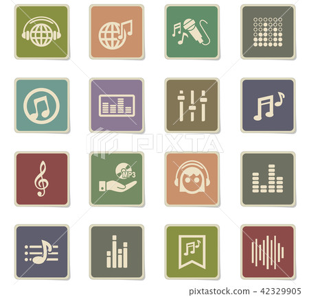 musical icon set - Stock Illustration [42329905] - PIXTA