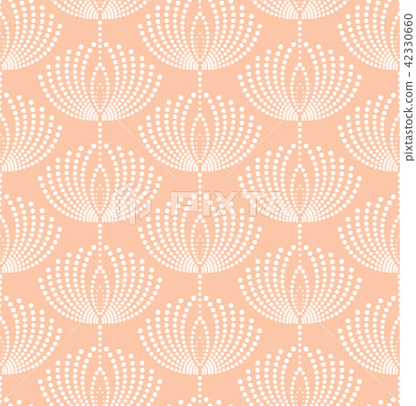 Floral pattern with points. Wallpaper seamless - Stock Illustration ...