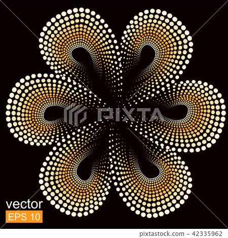 Yellow tiare flower. Doted pattern. Monoi flower-插圖素材 [42335962] - PIXTA圖庫