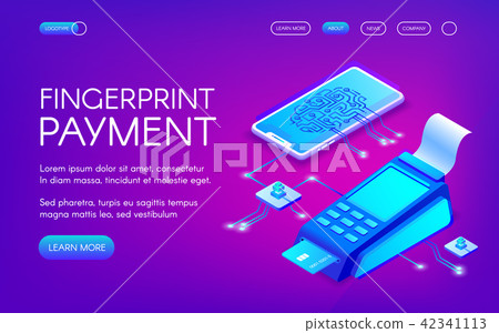 Fingerprint payment technology vector illustration - Stock Illustration ...