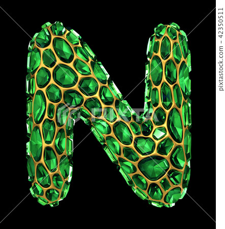 3D Diamond letter N on black isolated - Stock Illustration [42350511] - PIXTA