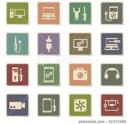 electronics repair icon set - Stock Illustration [42351080] - PIXTA